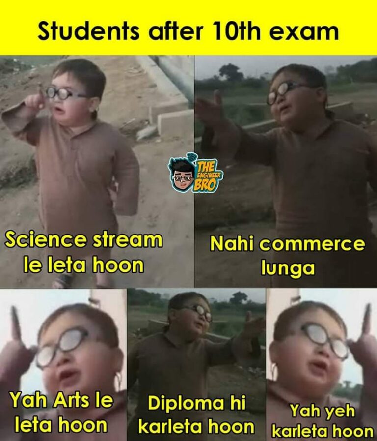 Students After 10th MEMES Collection