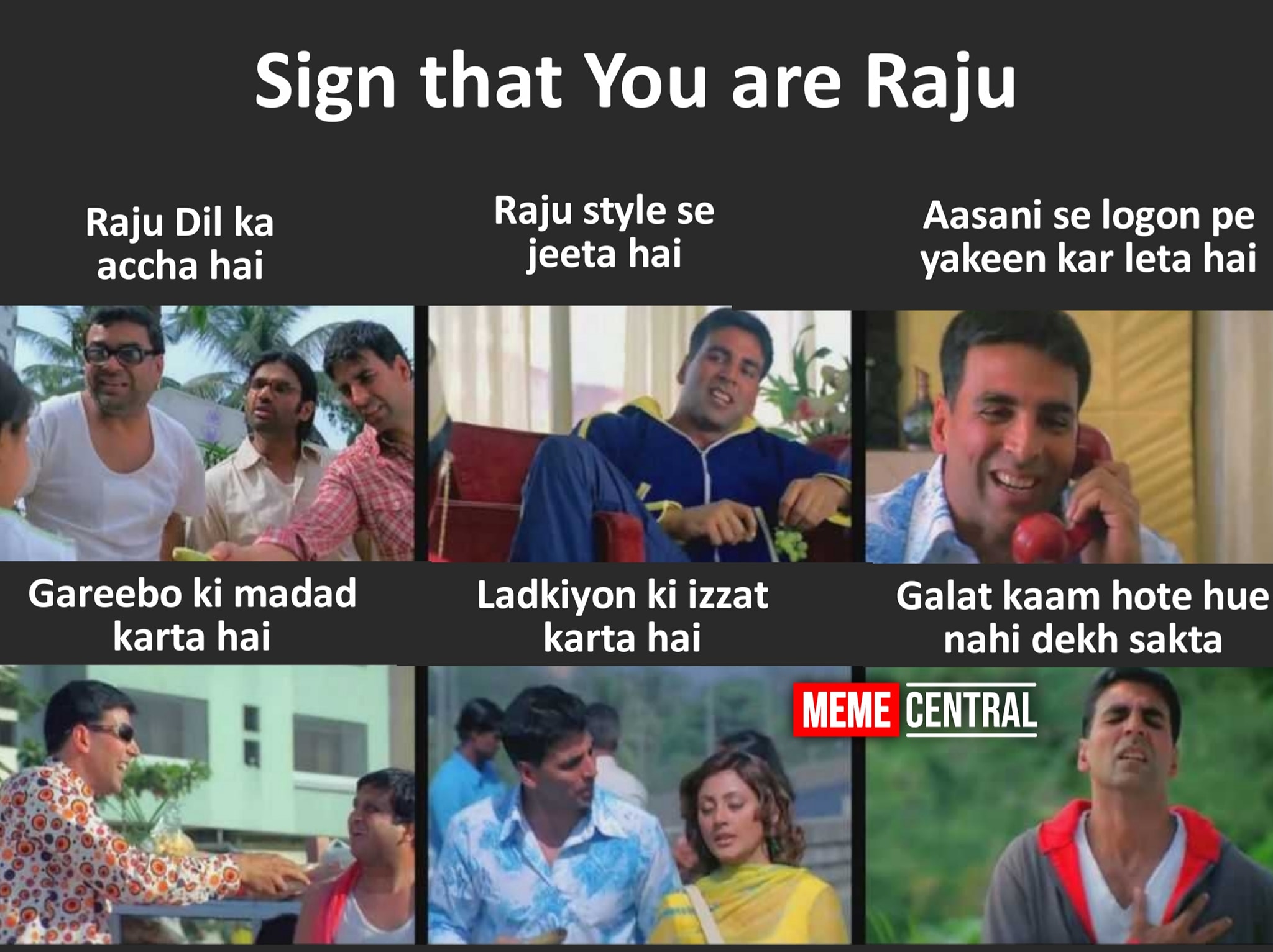 Collection Of MEMEs Featuring Akshay Kumar