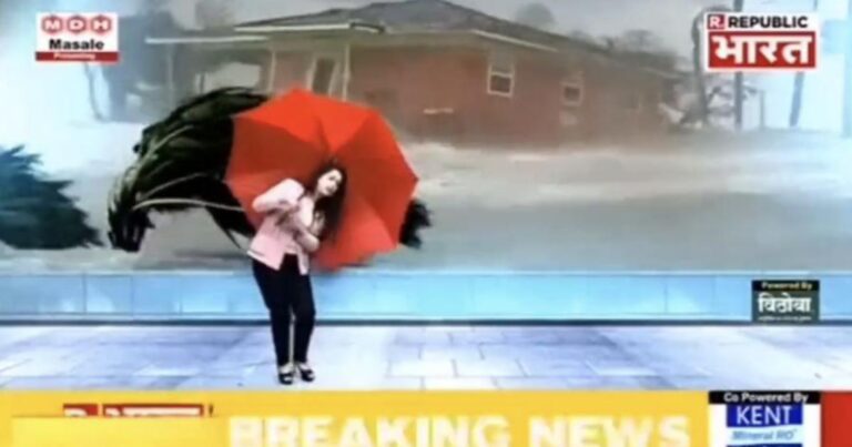 News Anchor’s Funny Cyclone Reporting: Hilarious Surprise For Viewers
