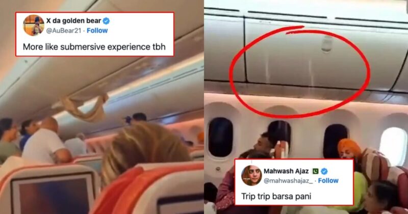 Air India Water Leakage: Video of passengers having unpleasant ...